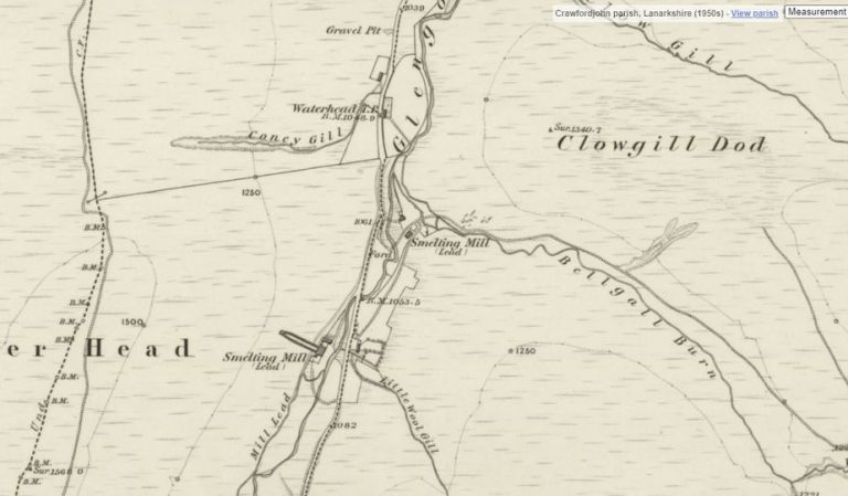 First Edition Ordnance Survey map of Leadhills – Clydesdale's Heritage