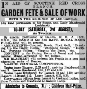 Sir Simon MacDonald Lockhart, Lee Castle and Lanark – Clydesdale's Heritage